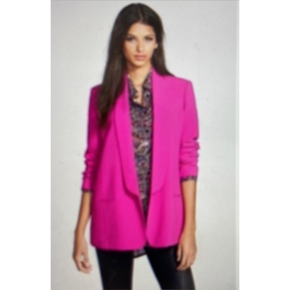 Mural | Jackets & Coats | Mural Slouchy Boyfriend Blazer In Fuschia ...